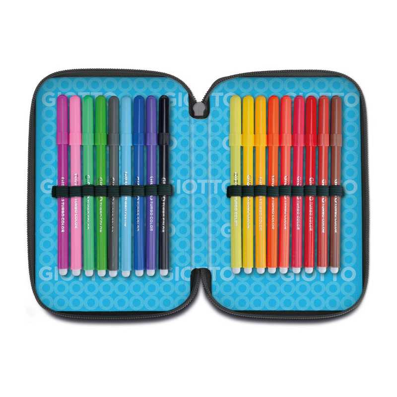 ASTUCCIO scuola 3 ZIP giotto YOUNG STREET tre piani TRIPLO SCOMPARTO ...