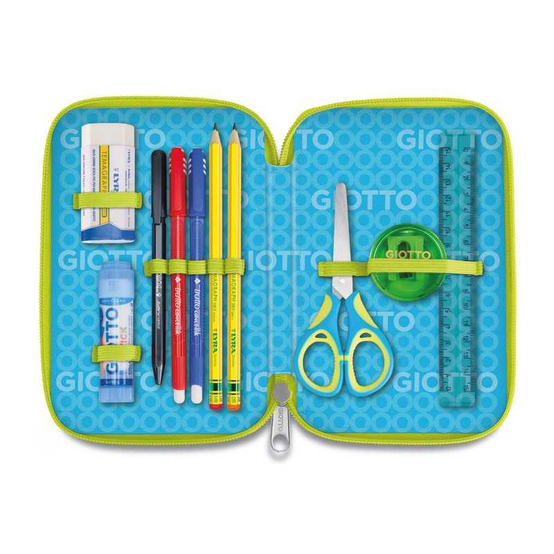 ASTUCCIO scuola 3 ZIP giotto YOUNG STREET tre piani TRIPLO SCOMPARTO ...