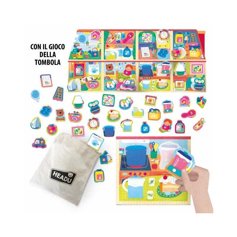 LA MIA CASETTA gioco educativo HEADU stanze modulari MONTESSORI età 2+