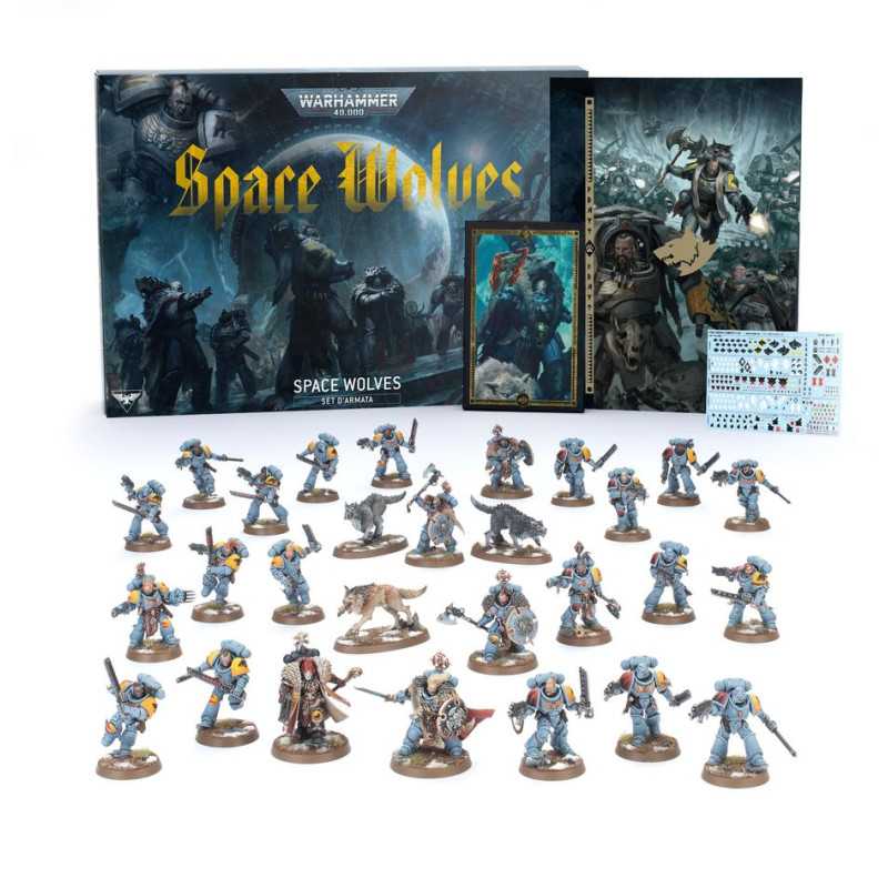 SET D'ARMATA army set SPACE WOLVES warhammer 40k IN ITALIANO età 12+