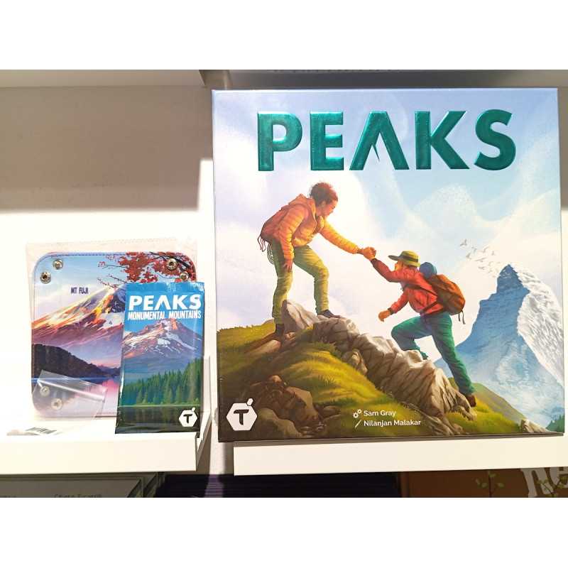 PEAKS DELUXE the boardgame Kickstarter with dice tray