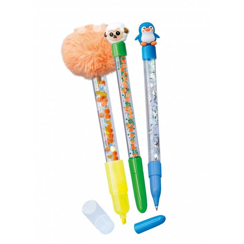 PENNE FAI DA TE animals ANIMALI diy BIRO kit artistico BUKI età 6+