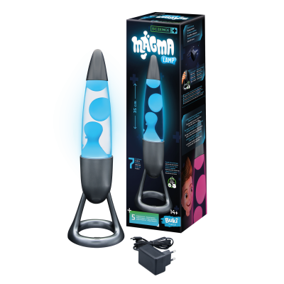 MAGMA LAMP lavalamp BUKI lampada H 35 CM con 7 colori LED età 14+