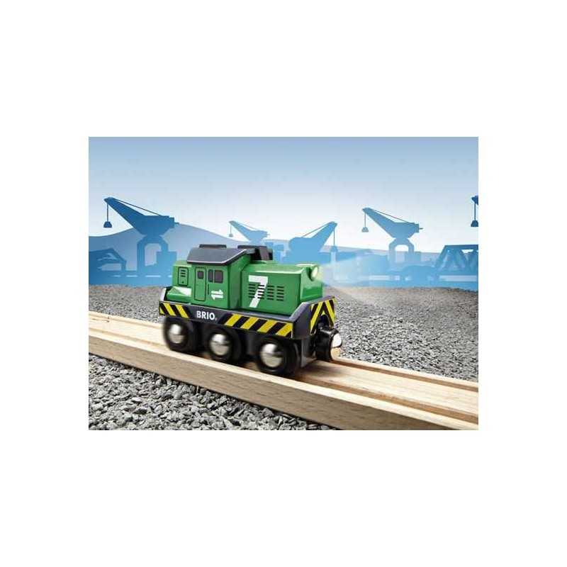 LOCOMOTIVA TRENO MERCI trenino BRIO WORLD treni in legno 33214 a ...