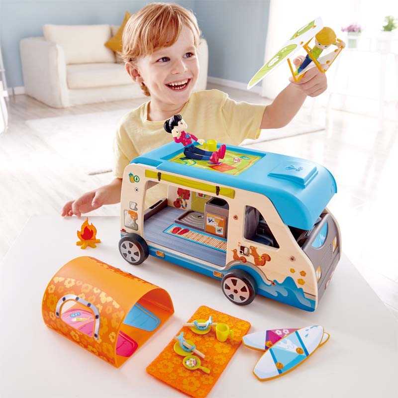 CAMPER AVVENTURA adventure caravan HAPE gioco in legno E3407 happy ...