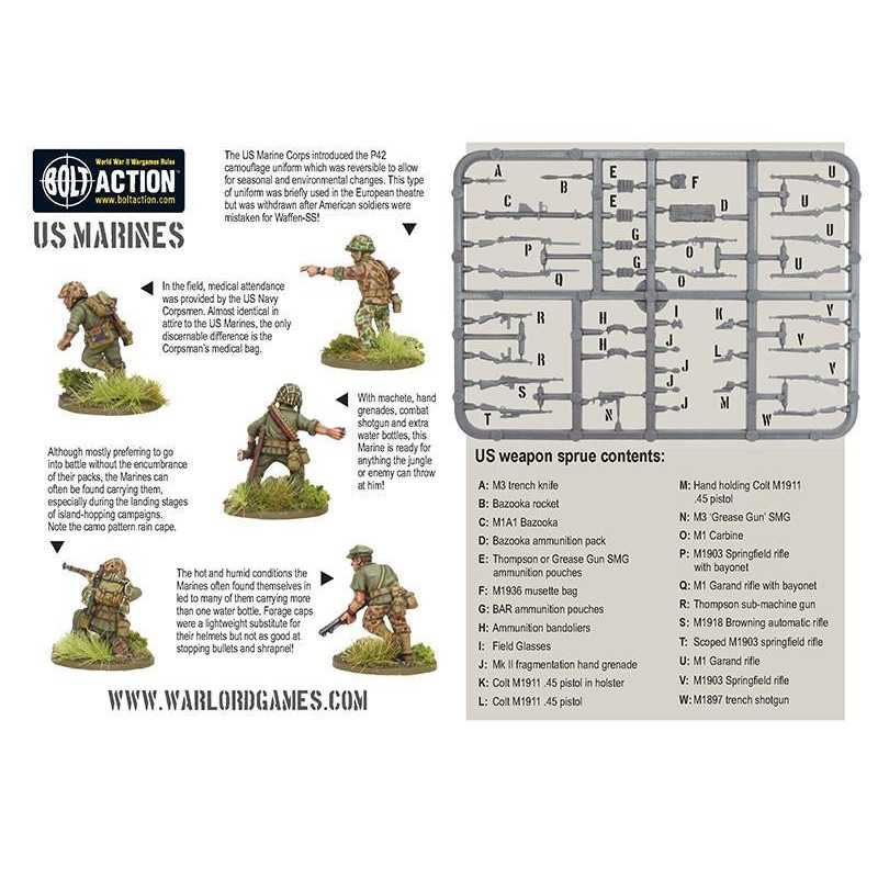 US MARINES Bolt Action WWII Pacific Theatre 30 miniature 28mm Warlord Games