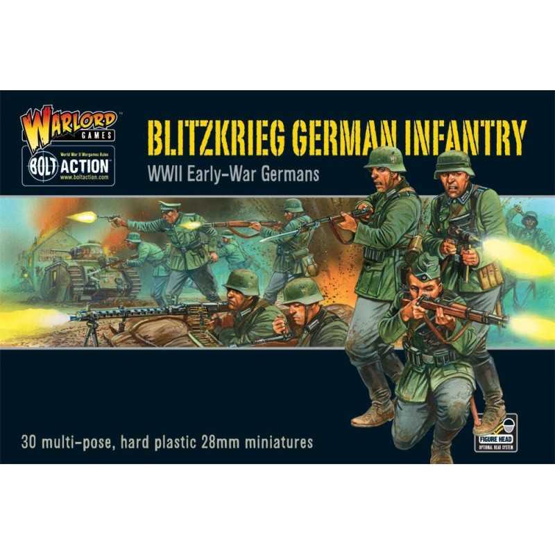 BLITZKRIEG GERMAN INFANTRY WWII early war Bolt Action 30 miniatures ...