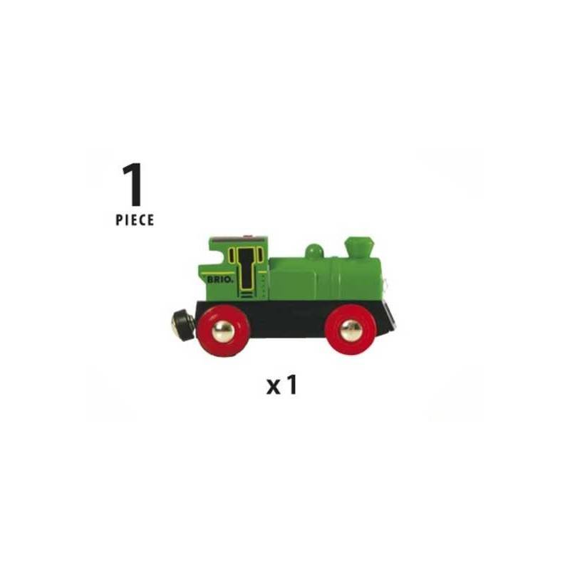 LOCOMOTIVA ELETTRICA treni in legno BRIO trenino 33595 BATTERY POWERED ...