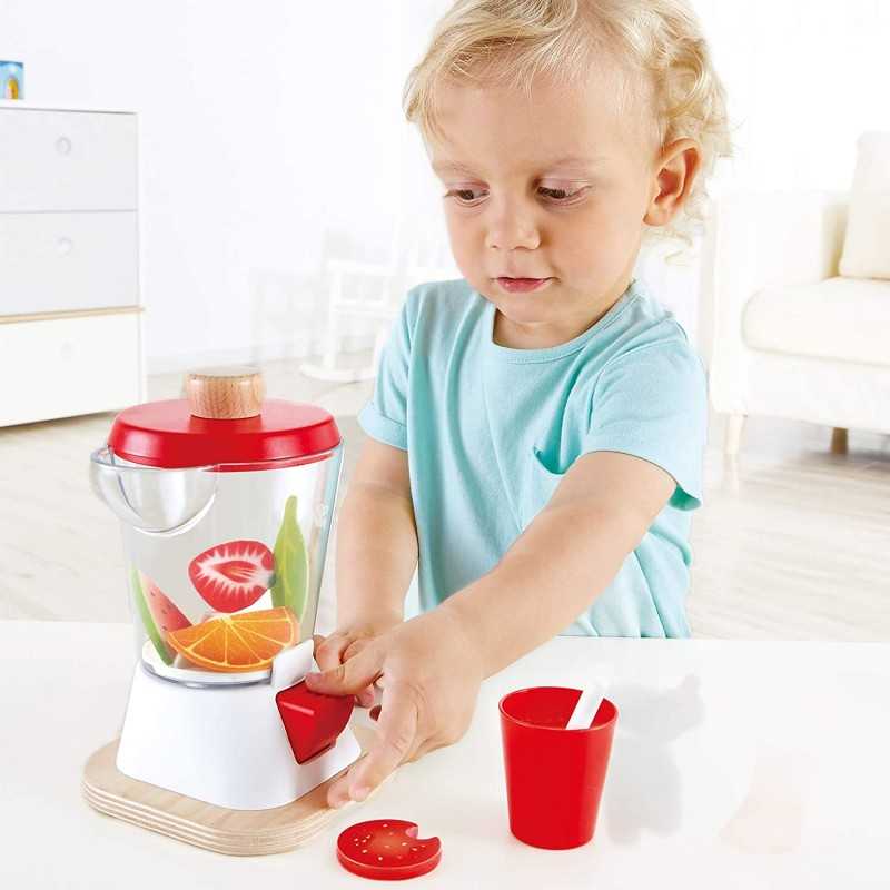 SMOOTHIE BLENDER frullatore HAPE gioco di imitazione IN LEGNO 12 pezzi ...