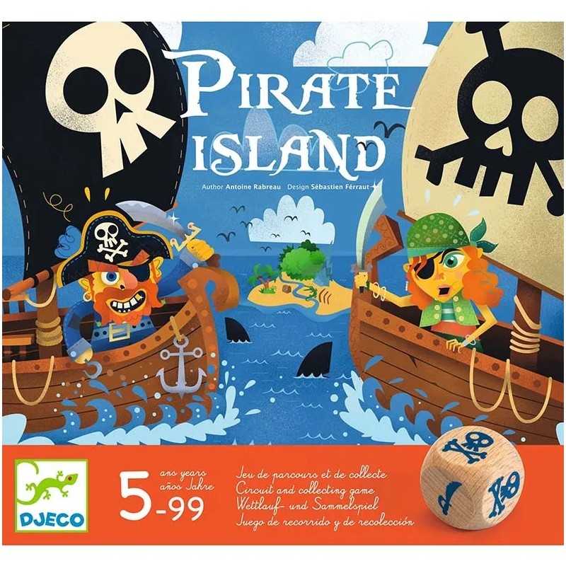 PIRATE ISLAND gioco da tavolo DJECO circuito e raccolta DJ08595 isola ...