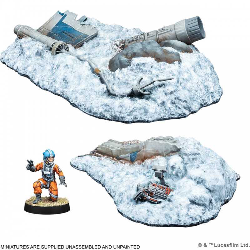 CRASHED X-WING miniatura STAR WARS LEGION battlefield expansion ...