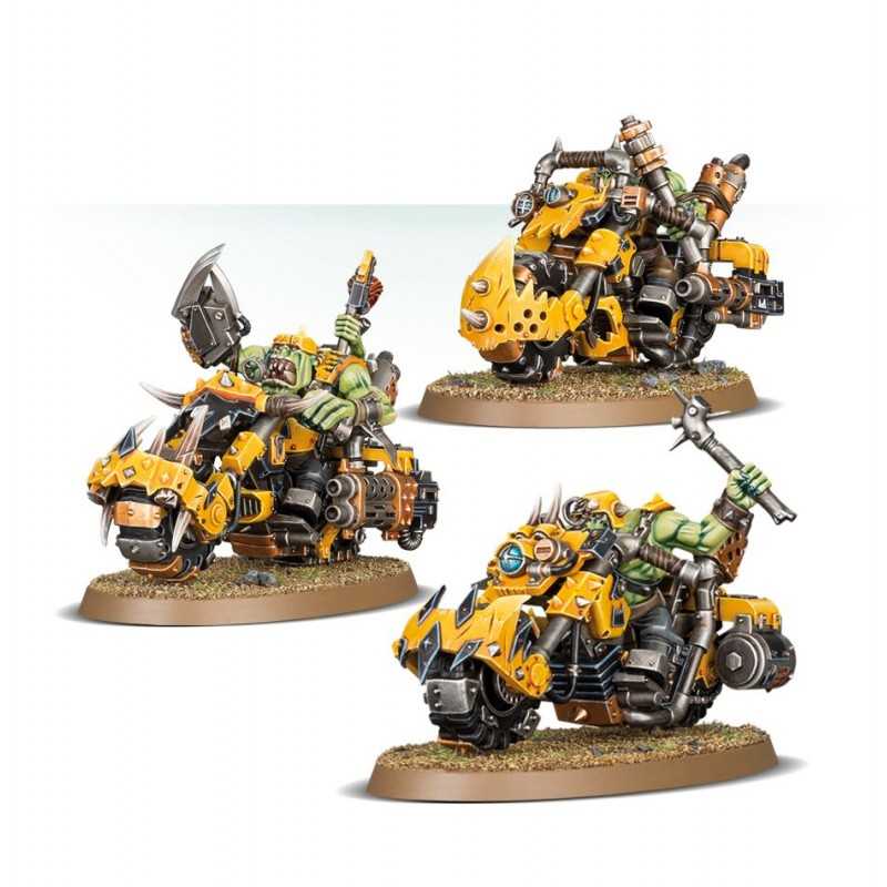 WARBIKERS set di 3 miniature ORKS warhammer 40k CITADEL età 12+