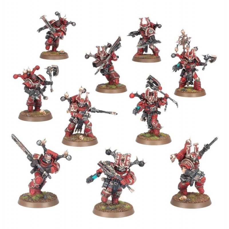 KHORNE BERZERKERS set di 10 miniature in plastica WORLD EATERS games ...