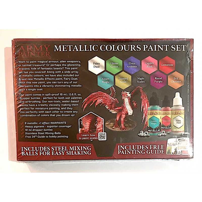 METALLIC COLOURS PAINT SET kit modellismo THE ARMY PAINTER colori metallici