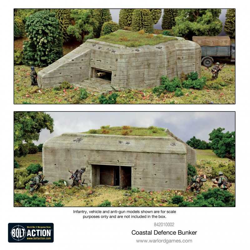 COASTAL DEFENCE BUNKER r612 r680 BOLT ACTION warlord games ITALERI età 14+