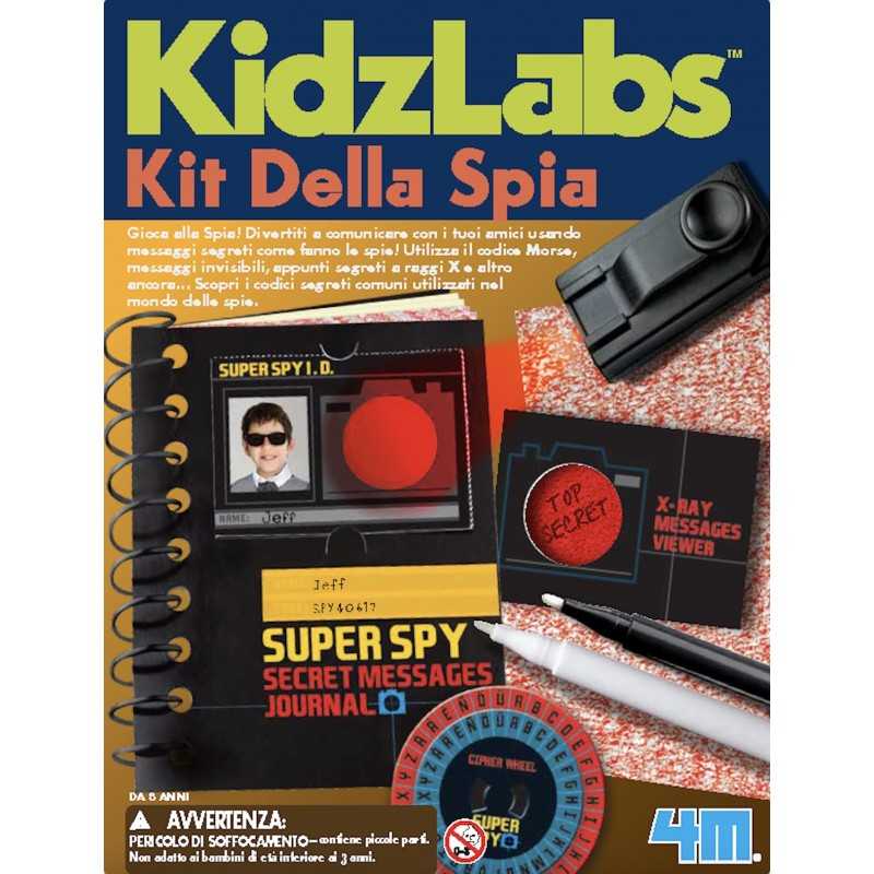 KIT DELLA SPIA kidzlabs 4M con penna ad inchiostro invisibile SET ...