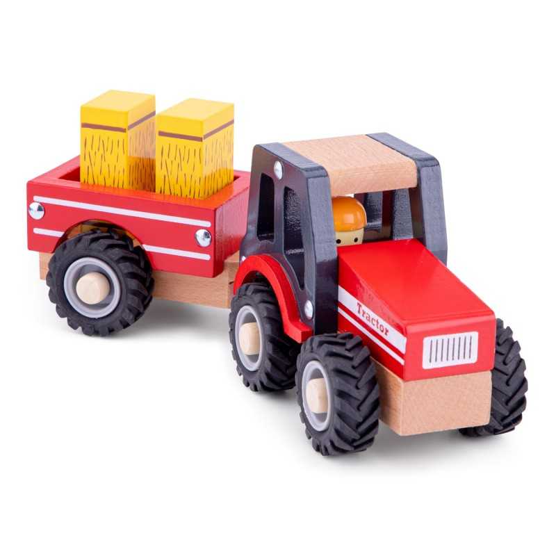 TRATTORE CON RIMORCHIO e balle di fieno TRACTOR new classic toys IN ...