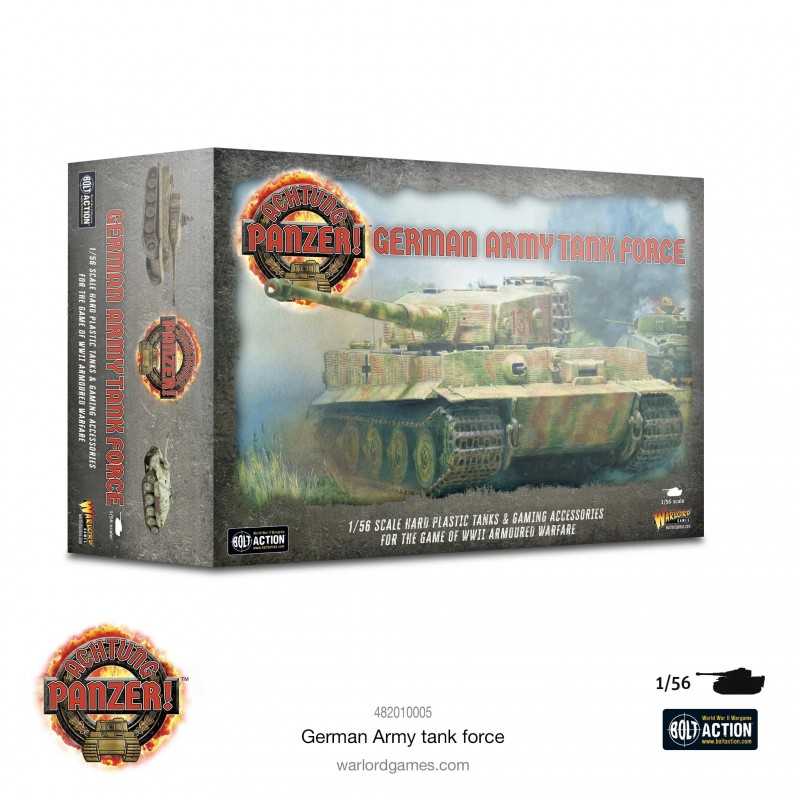 ACHTUNG PANZER box GERMAN ARMY TANK FORCE warlord games IN INGLESE bolt ...
