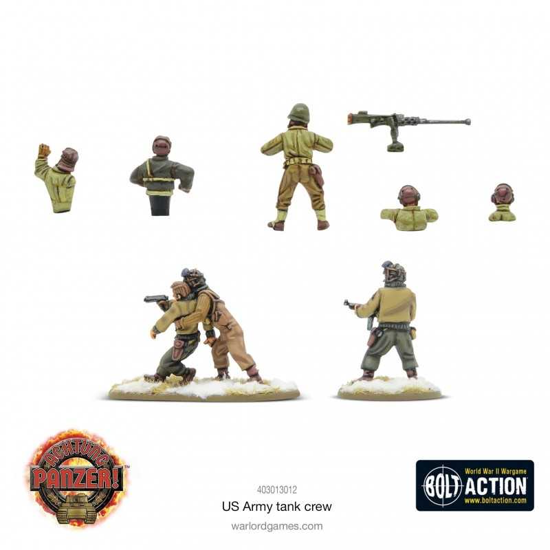 ACHTUNG PANZER set di miniature US ARMY TANK CREW warlord games